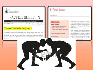 Thyroid diseases with pregnancy RCOG vs ACOG | PPT