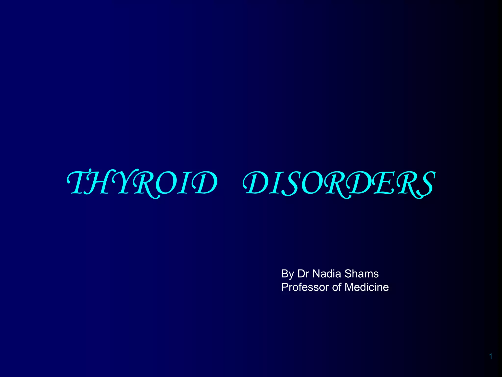 Thyroid disorders (hyperthyroidism & hypothyroidism) | PDF Thyroid disorders (hyperthyroidism & hypothyroidism) | PDF