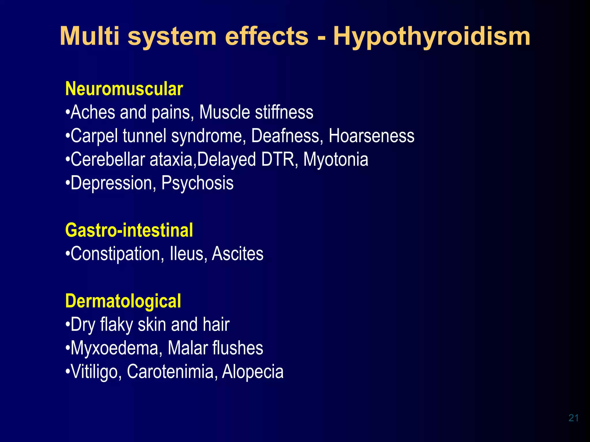 Thyroid disorders (hyperthyroidism & hypothyroidism) | PDF