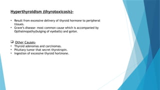 thyroid disorders.pptx, types, flowchart, clinical manifestation, hyper ...