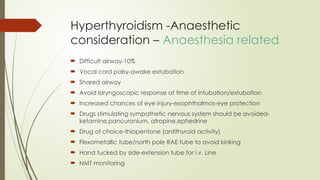 thyroid disorders copy.pptx, anaesthesia thyroid cancer | PPTX