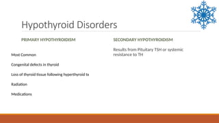 Thyroid Disorders: hyperthyroidism and hypothyroidism | PPT