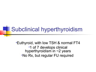 Thyroid dysfunction | PPT