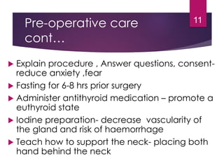 Thyroidectomy nursing care | PDF