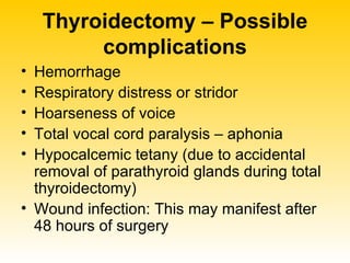 Thyroidectomy for Nursing Students | PPT