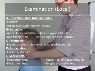 Thyroid examination | PPTX