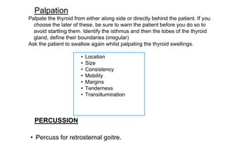 Thyroid examination power point | PPTX