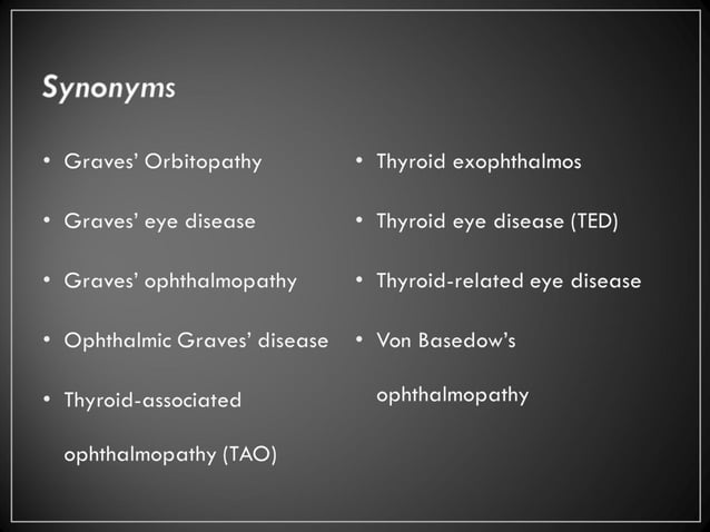 Thyroid eye diseases | PPT | Thyroid Disorders | Endocrine and ...