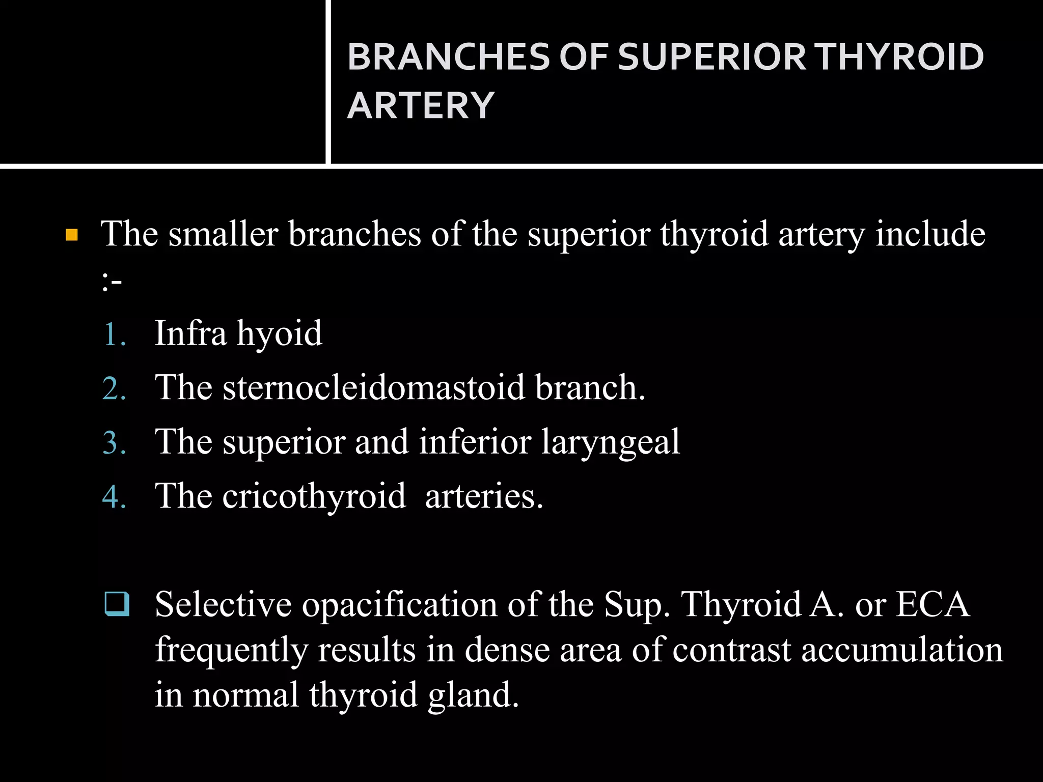Thyroid, facial and lingual artery -- Anatomy and anastomosis | PPTX