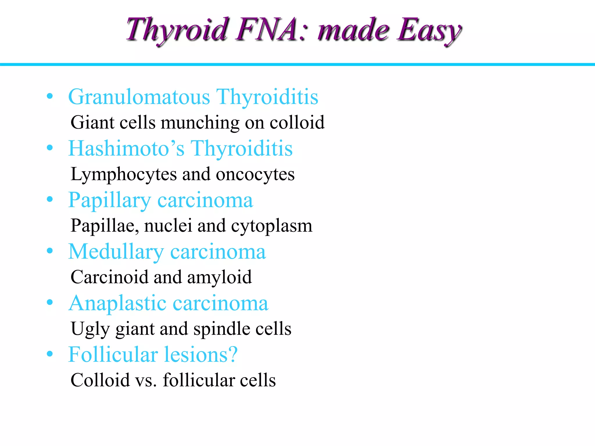 Thyroid Fna,bethesda system | PPTX