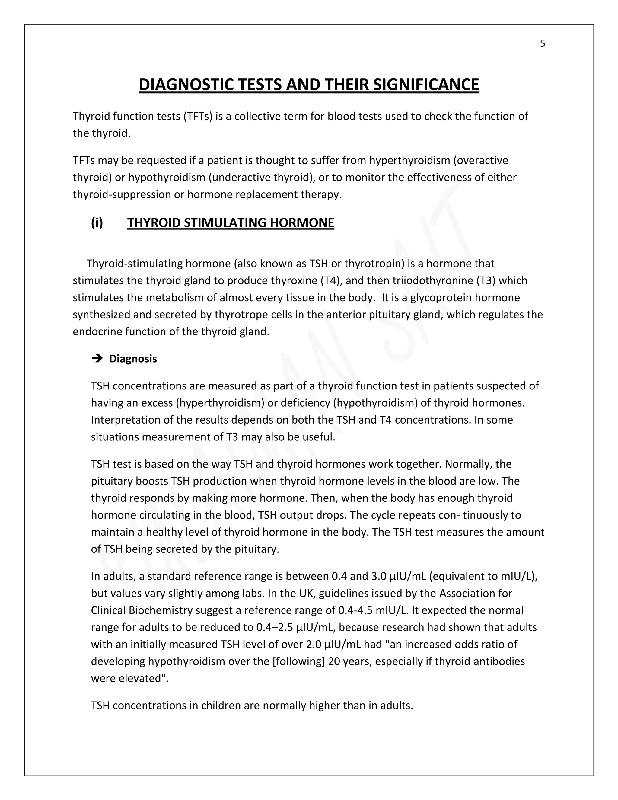 Thyroid Function Tests Docx Thyroid Disorders Endocrine And Metabolic Diseases
