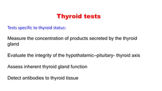 Thyroid function test- a detailed medical information | PPTX