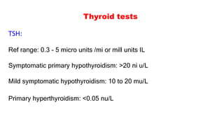 Thyroid function test- a detailed medical information | PPTX