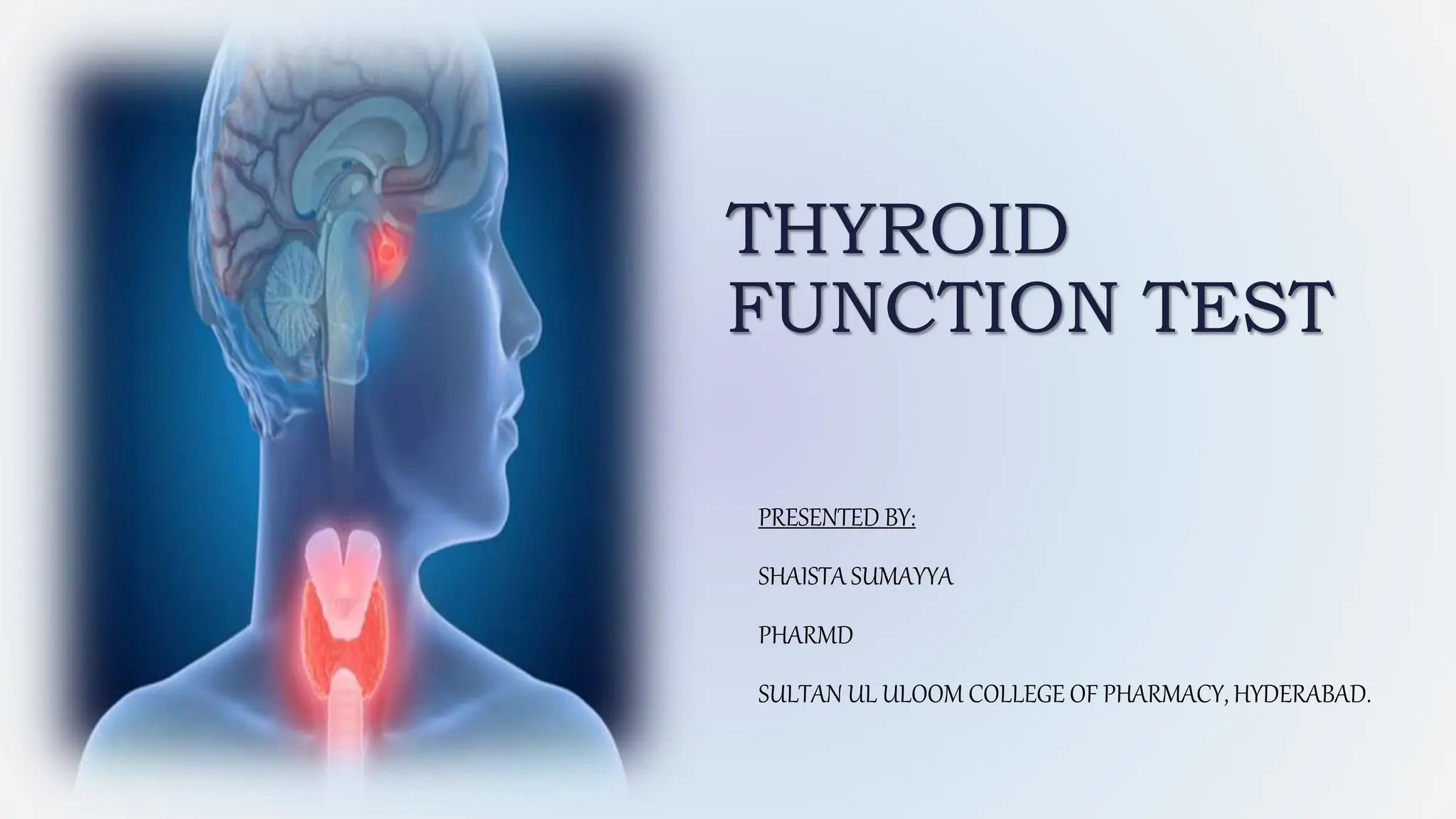 THYROID FUNCTION TEST | PPT