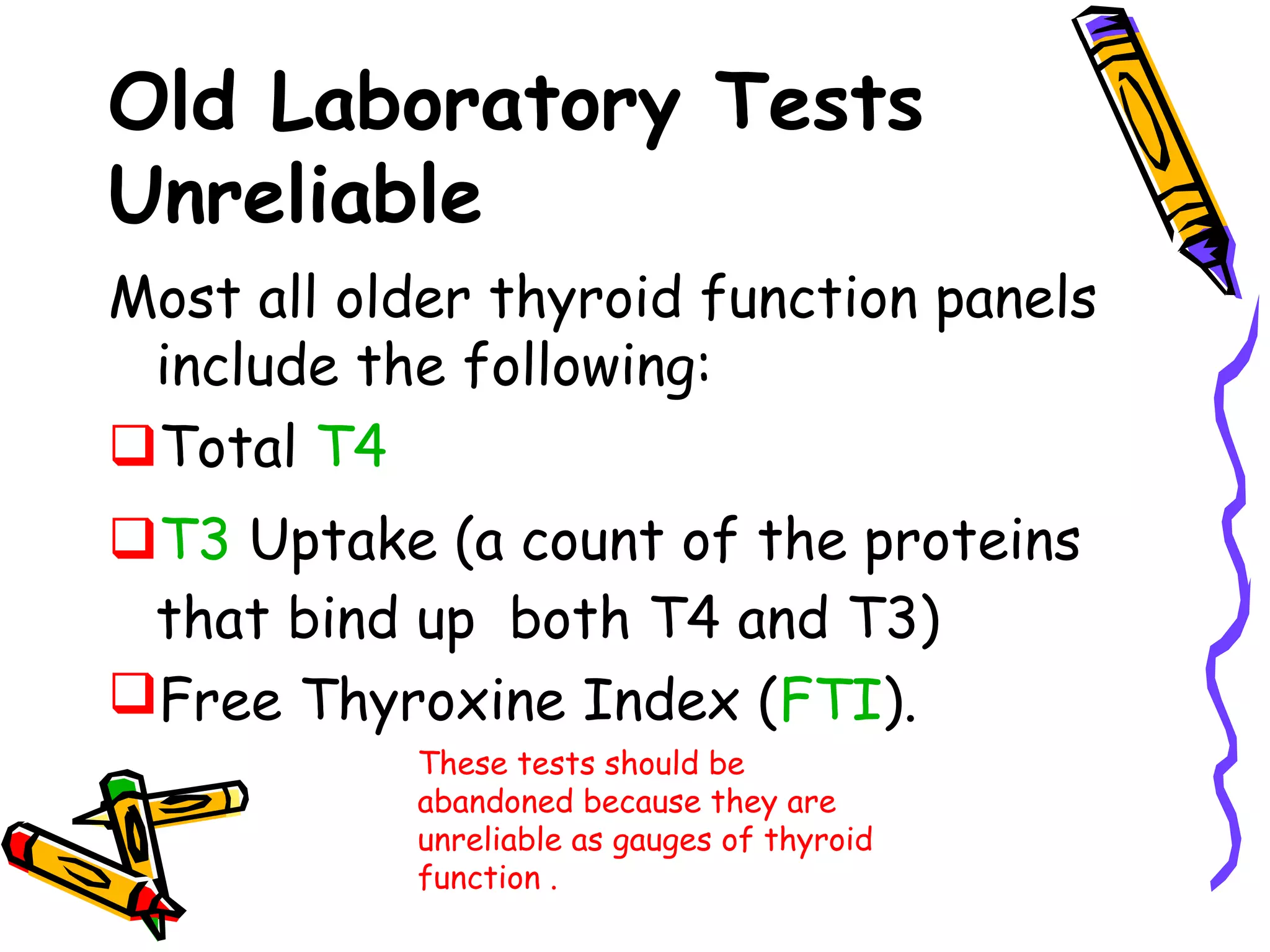 DIFFICULTIES IN LAB. DIAGNOSIS OF THYROID DISEASE | PPT