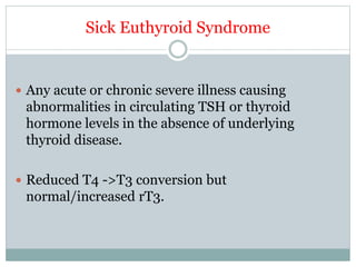 Thyroid function tests and their interpretations | PPTX
