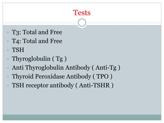 Thyroid function tests and their interpretations | PPTX