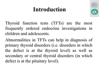 Thyroid function tests for MBBS, LAB. MED & BDS.pptx