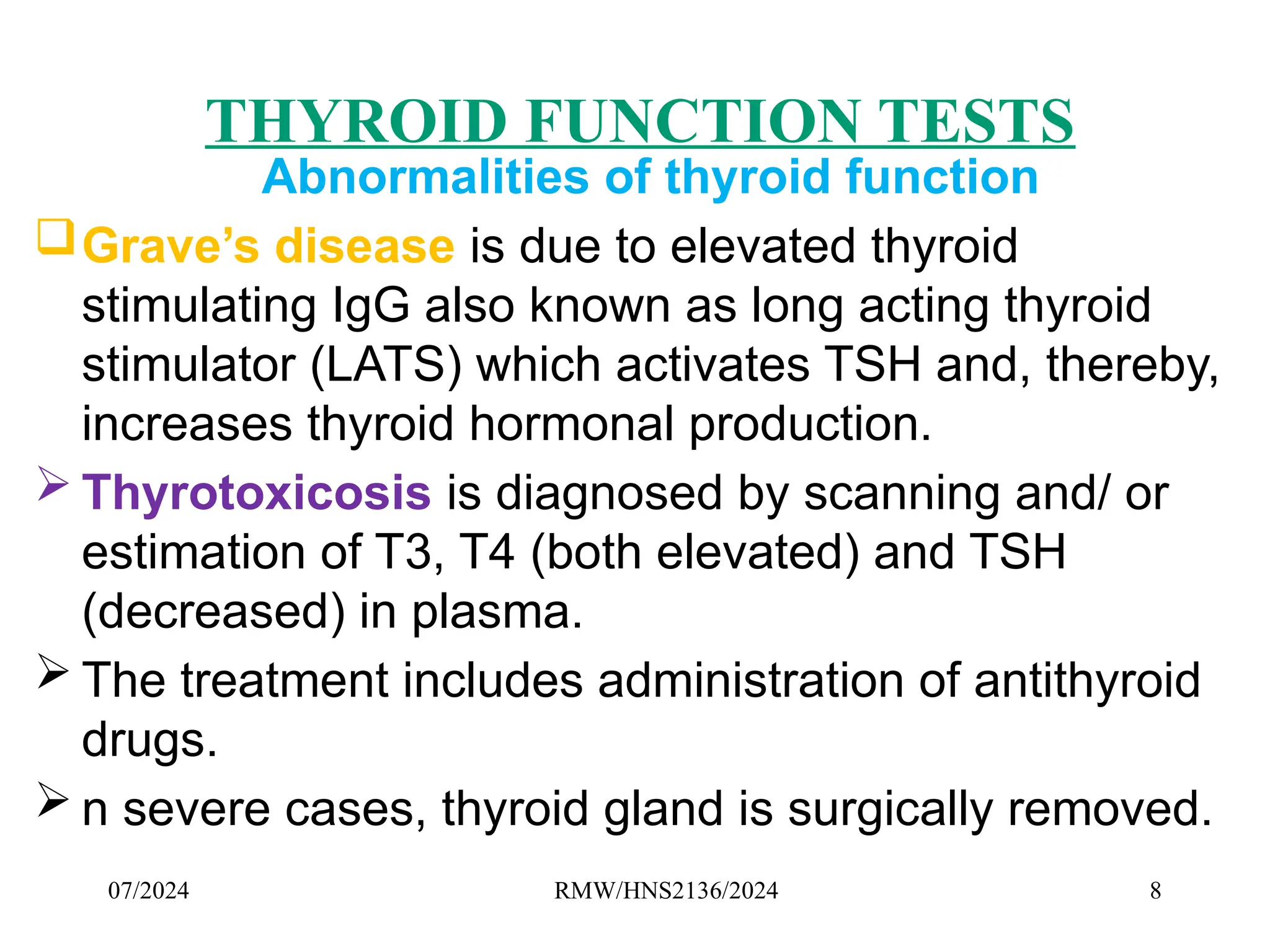 Thyroid Function Tests Clinical Chemistry | PPTX