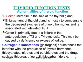 Thyroid Function Tests Clinical Chemistry | PPTX
