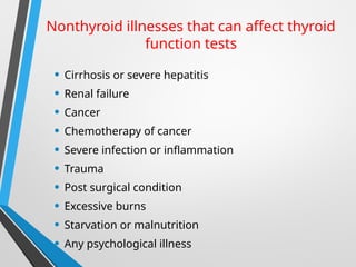Comprehensive Overview of Thyroid Function Tests and Disorders | PPT