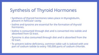 Thyroid gland.pptx class notes for endocrine physiology | PPTX