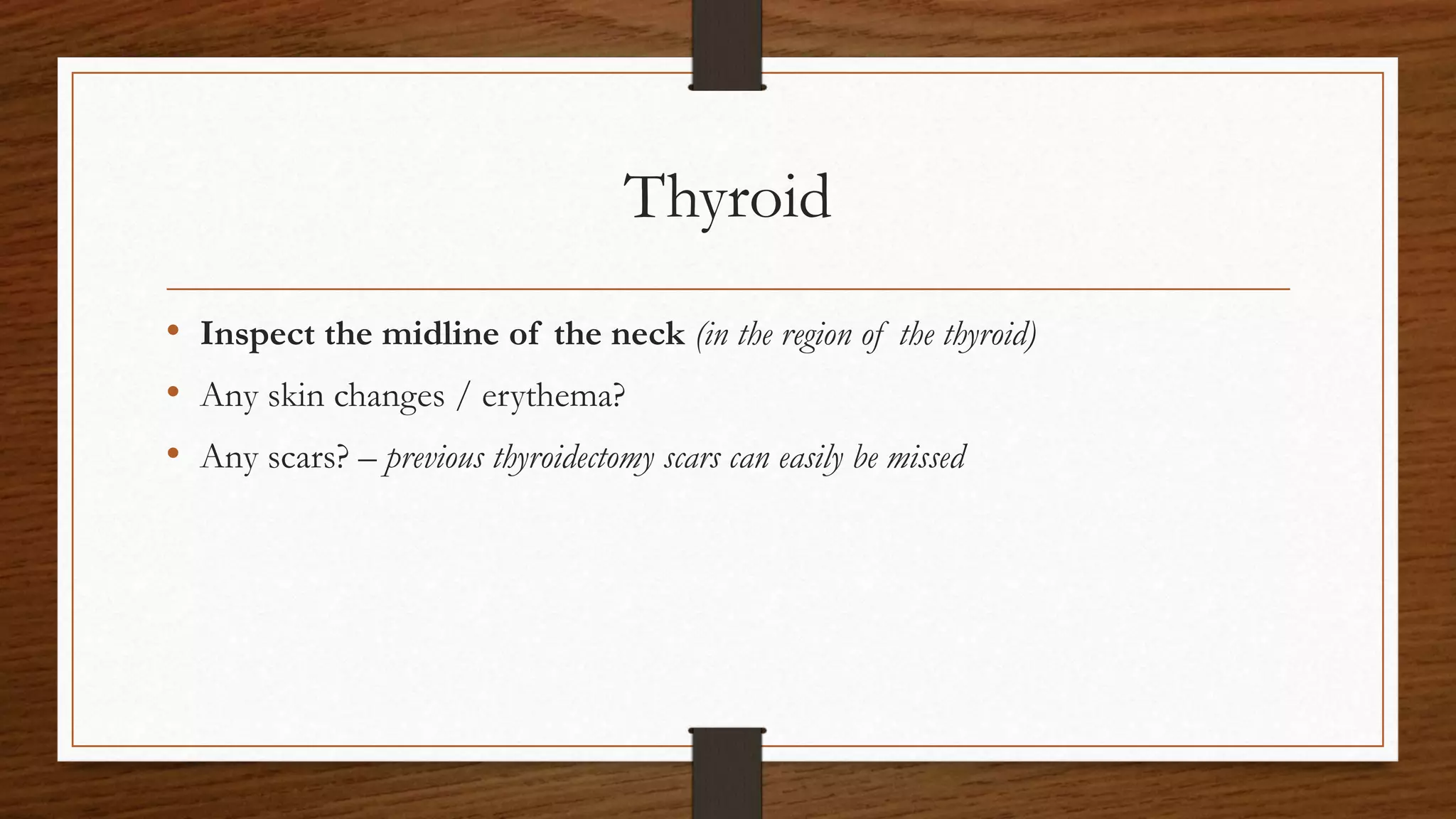 Thyroid gland examination | PPTX