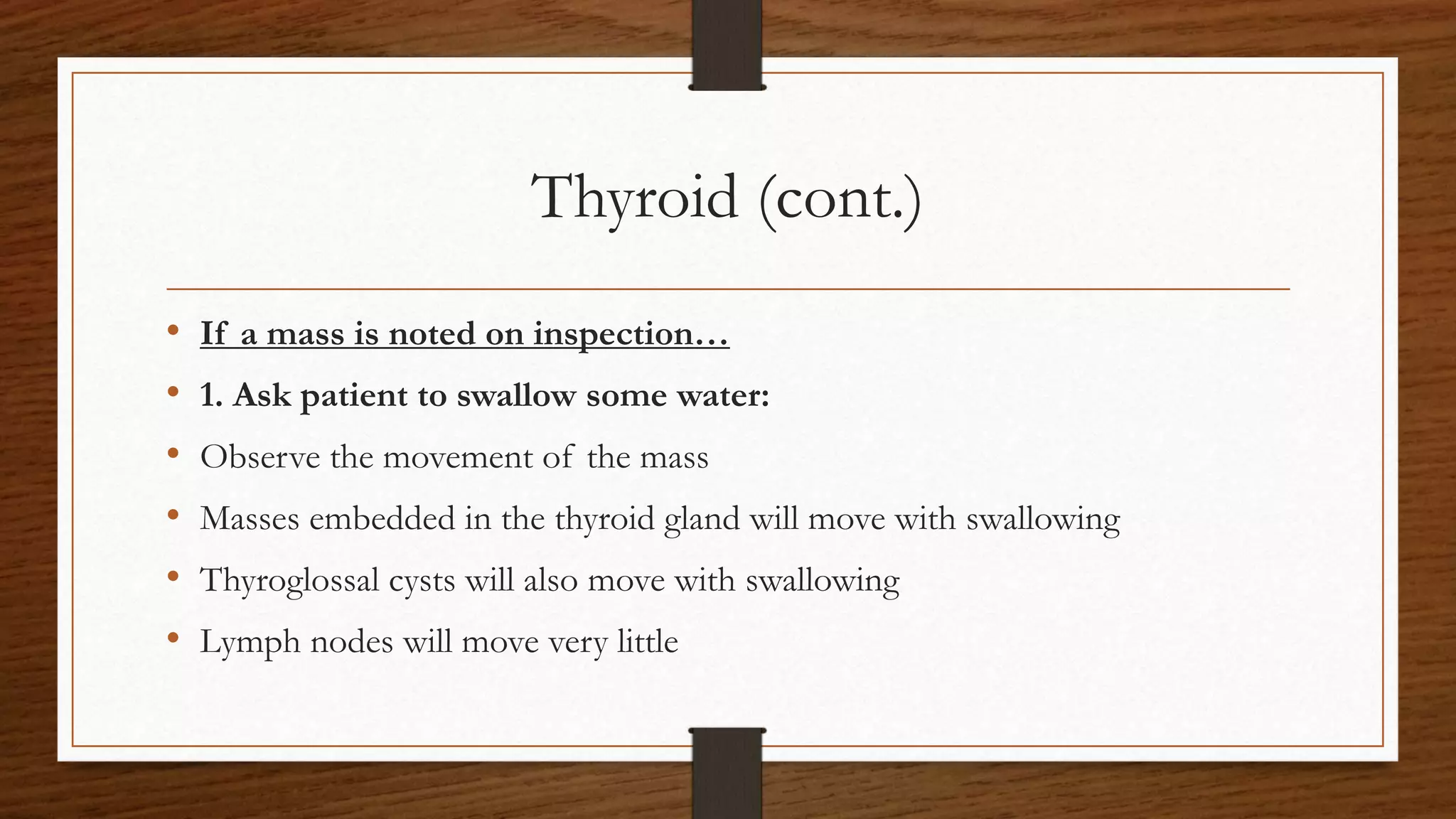 Thyroid gland examination | PPTX
