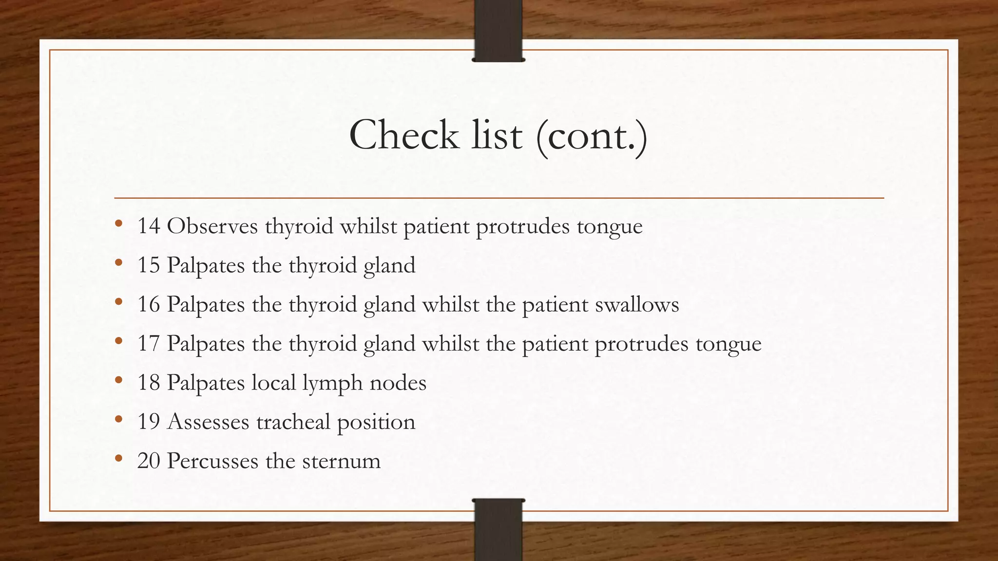 Thyroid gland examination | PPTX