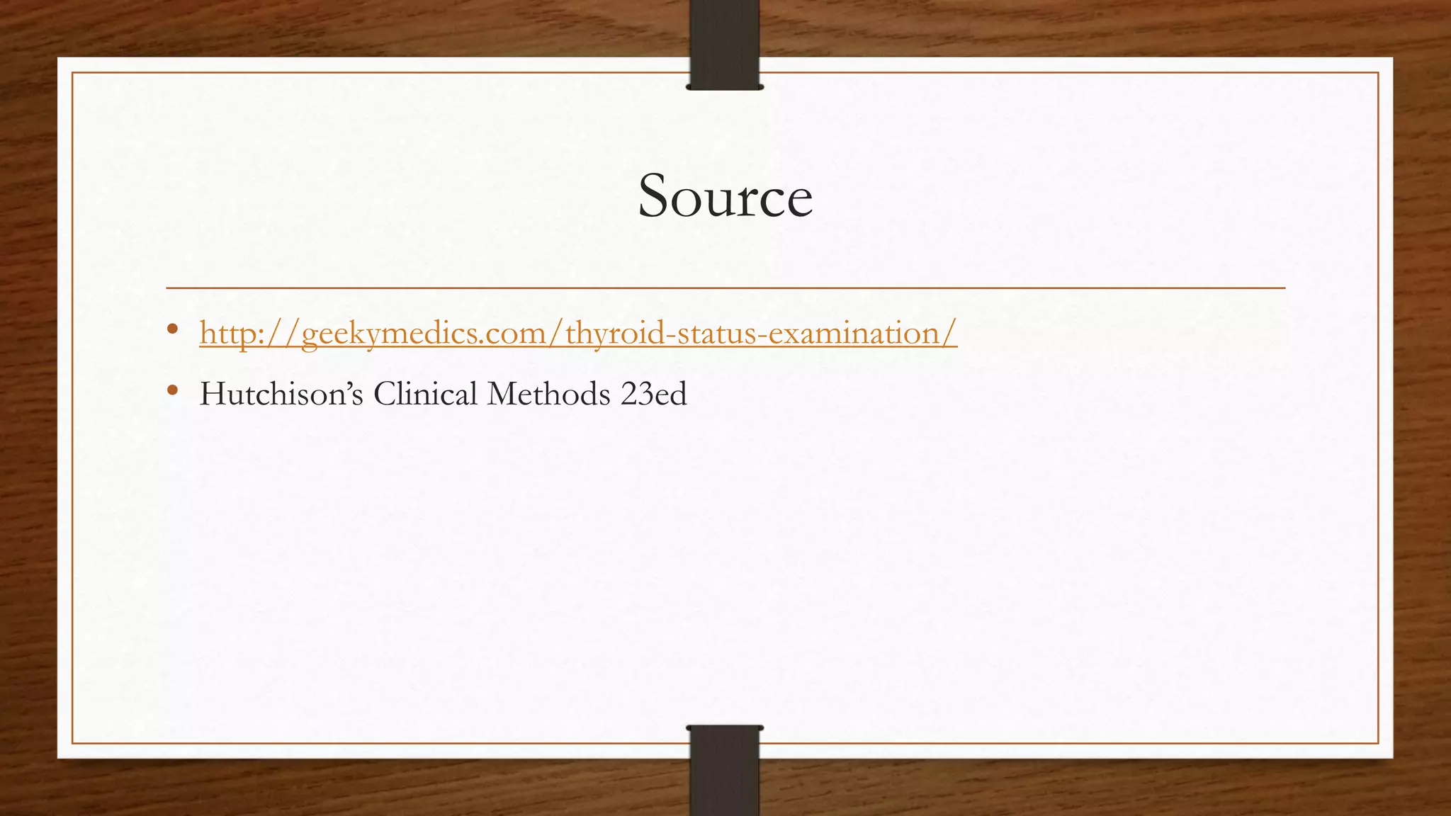 Thyroid gland examination | PPTX