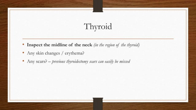 Thyroid gland examination | PPTX
