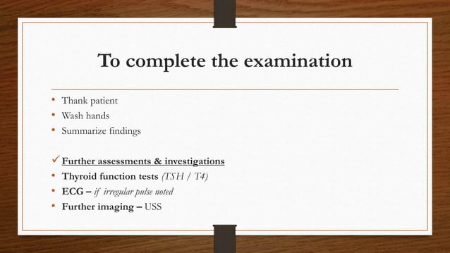 Thyroid gland examination | PPTX