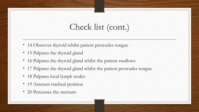 Thyroid gland examination | PPTX