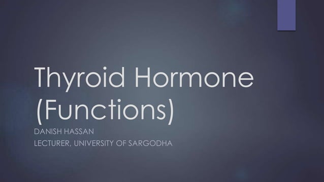 Thyroid gland (functions) | PPTX | Thyroid Disorders | Endocrine and ...