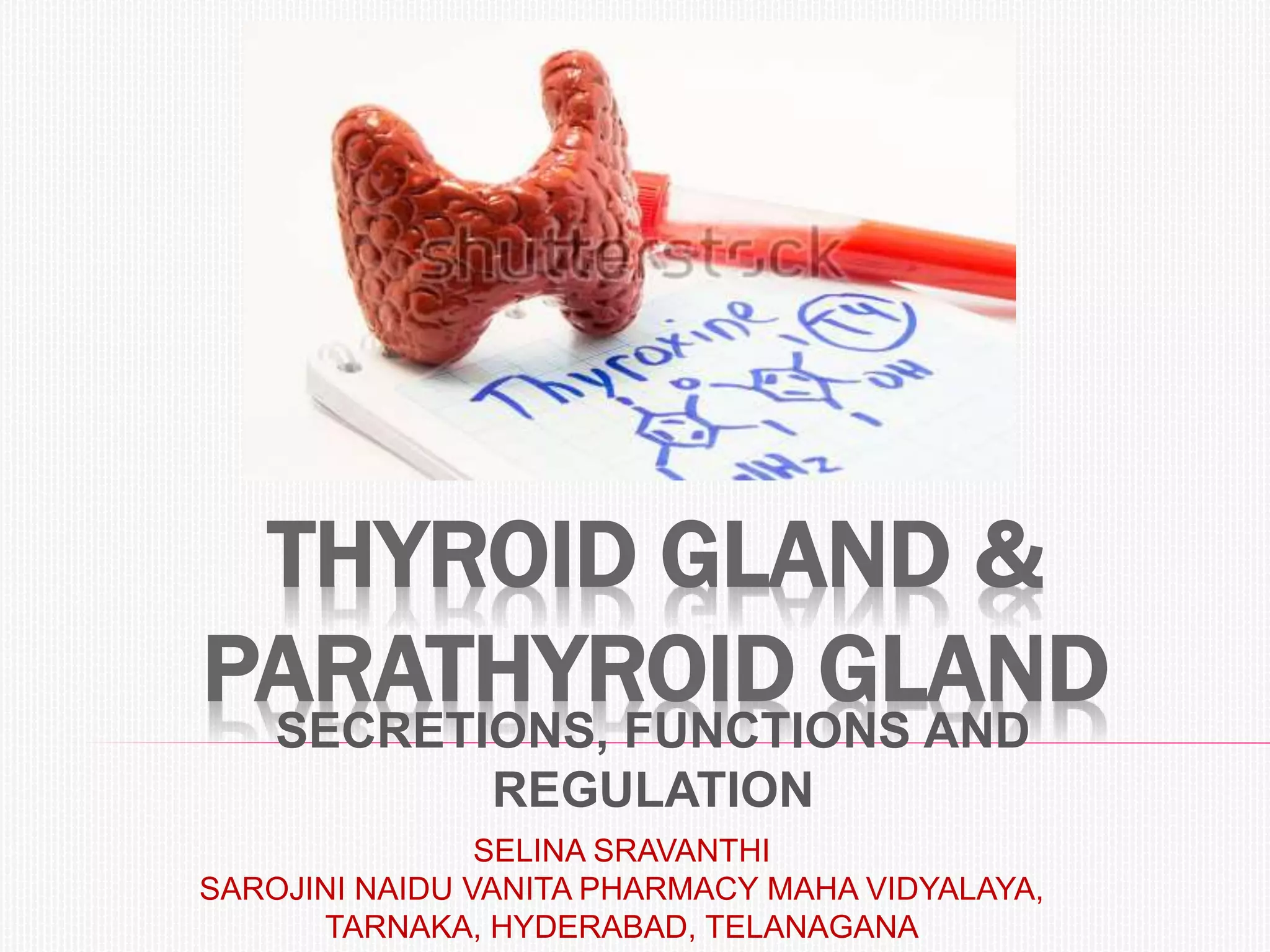 Thyroid gland¶thyroid gland - Secretion, Function and Regulation | PPTX