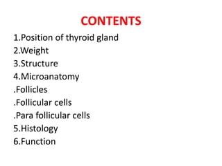Thyroid gland structure and function | PPTX