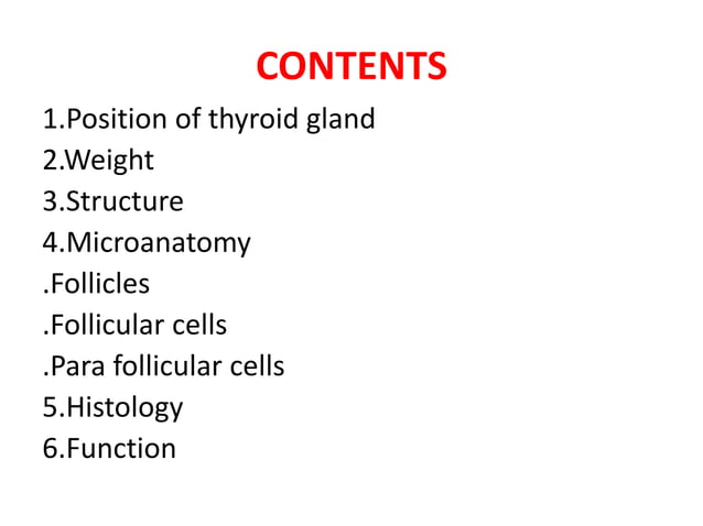 Thyroid gland structure and function | PPTX