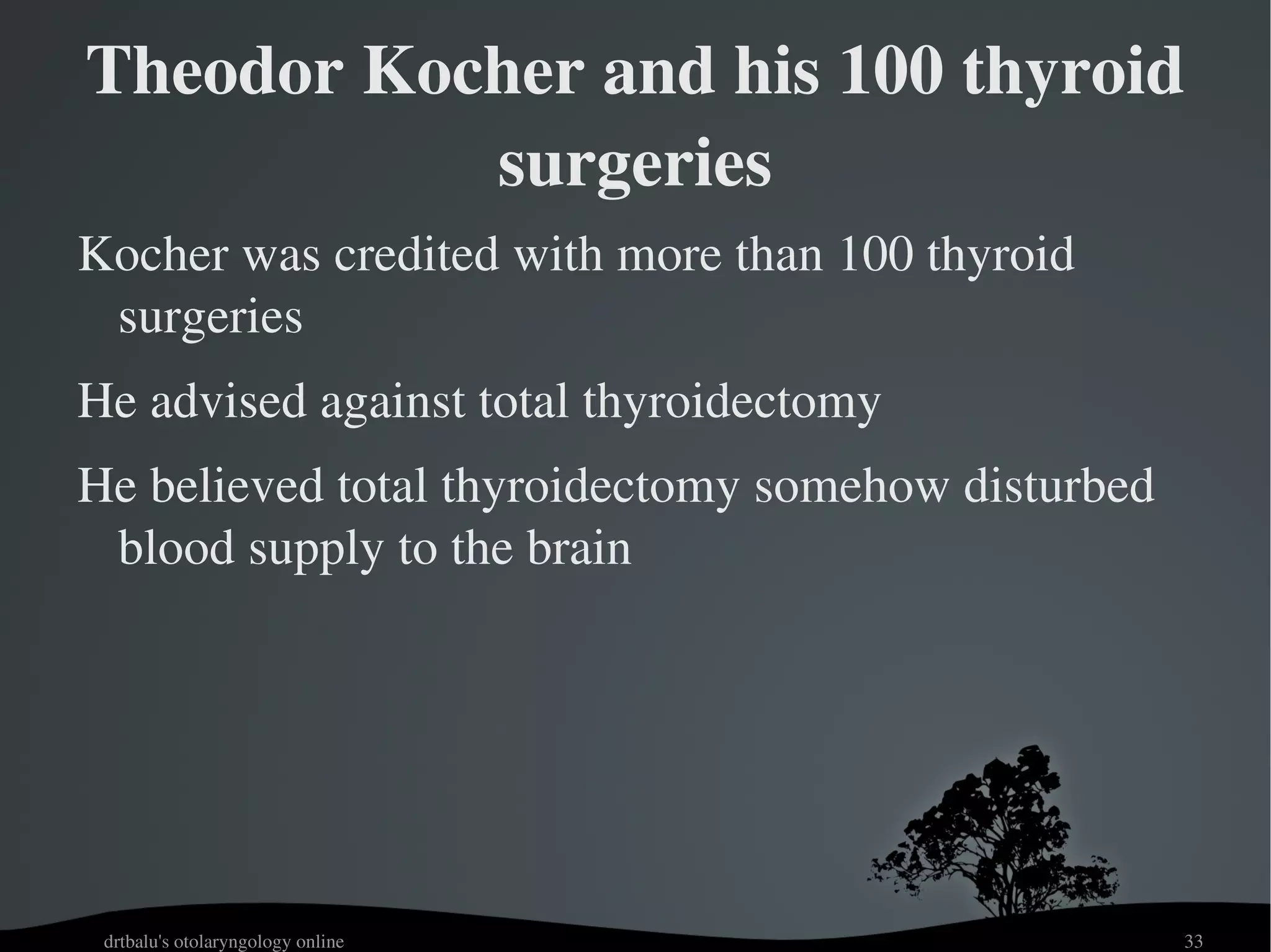 Thyroid history | ODP | Thyroid Disorders | Endocrine and Metabolic ...