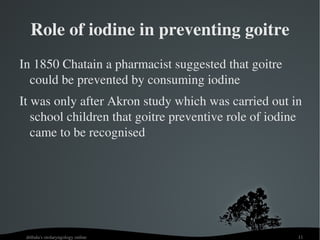 Thyroid history | ODP | Thyroid Disorders | Endocrine and Metabolic ...