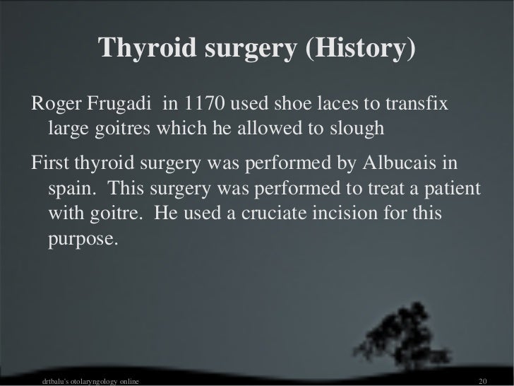 Thyroid history