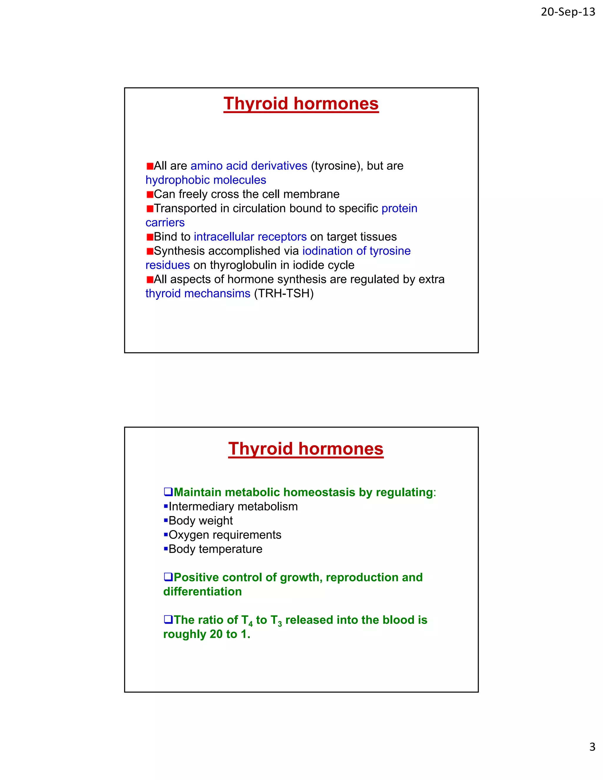 Thyroid hormone | PDF