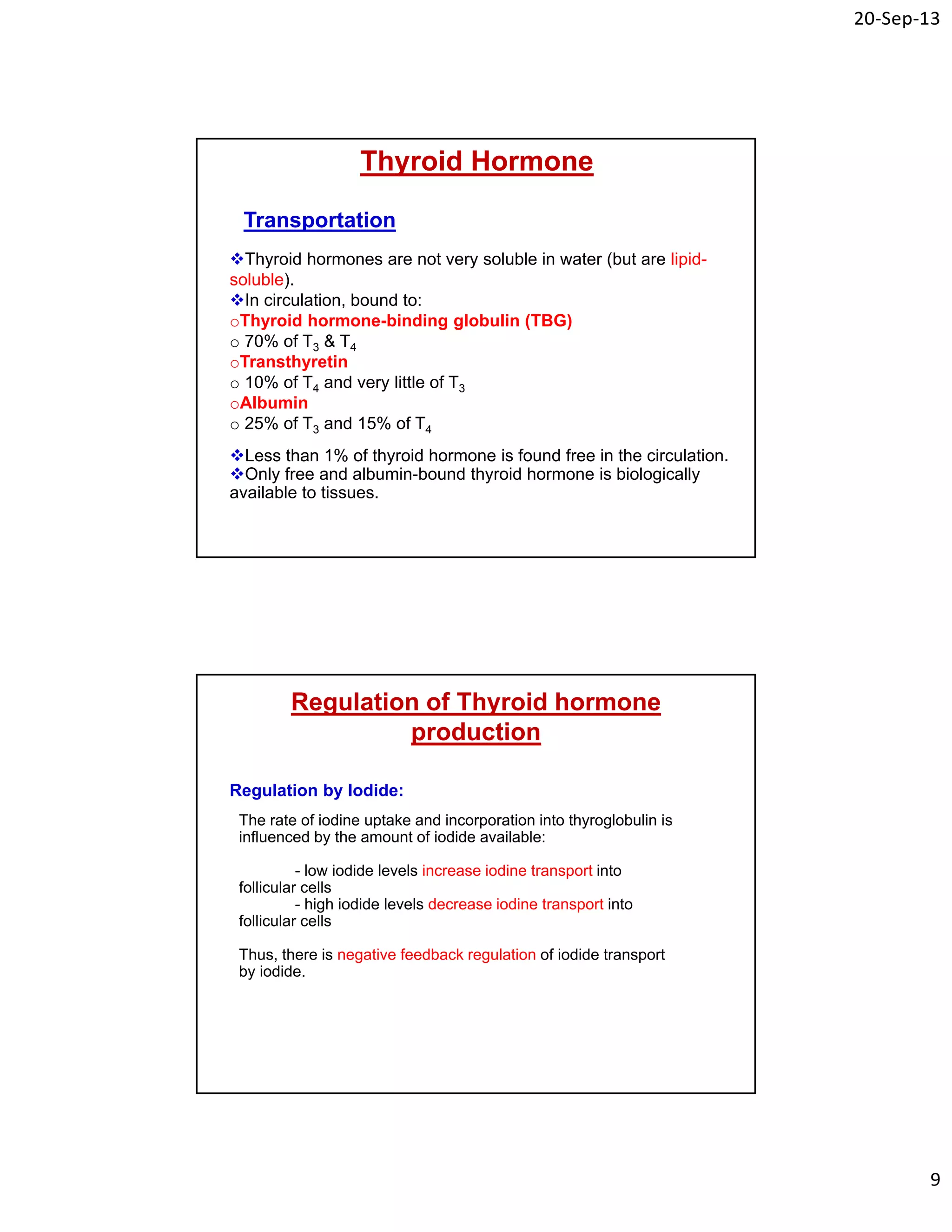 Thyroid hormone | PDF