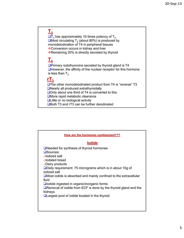 Thyroid hormone | PDF