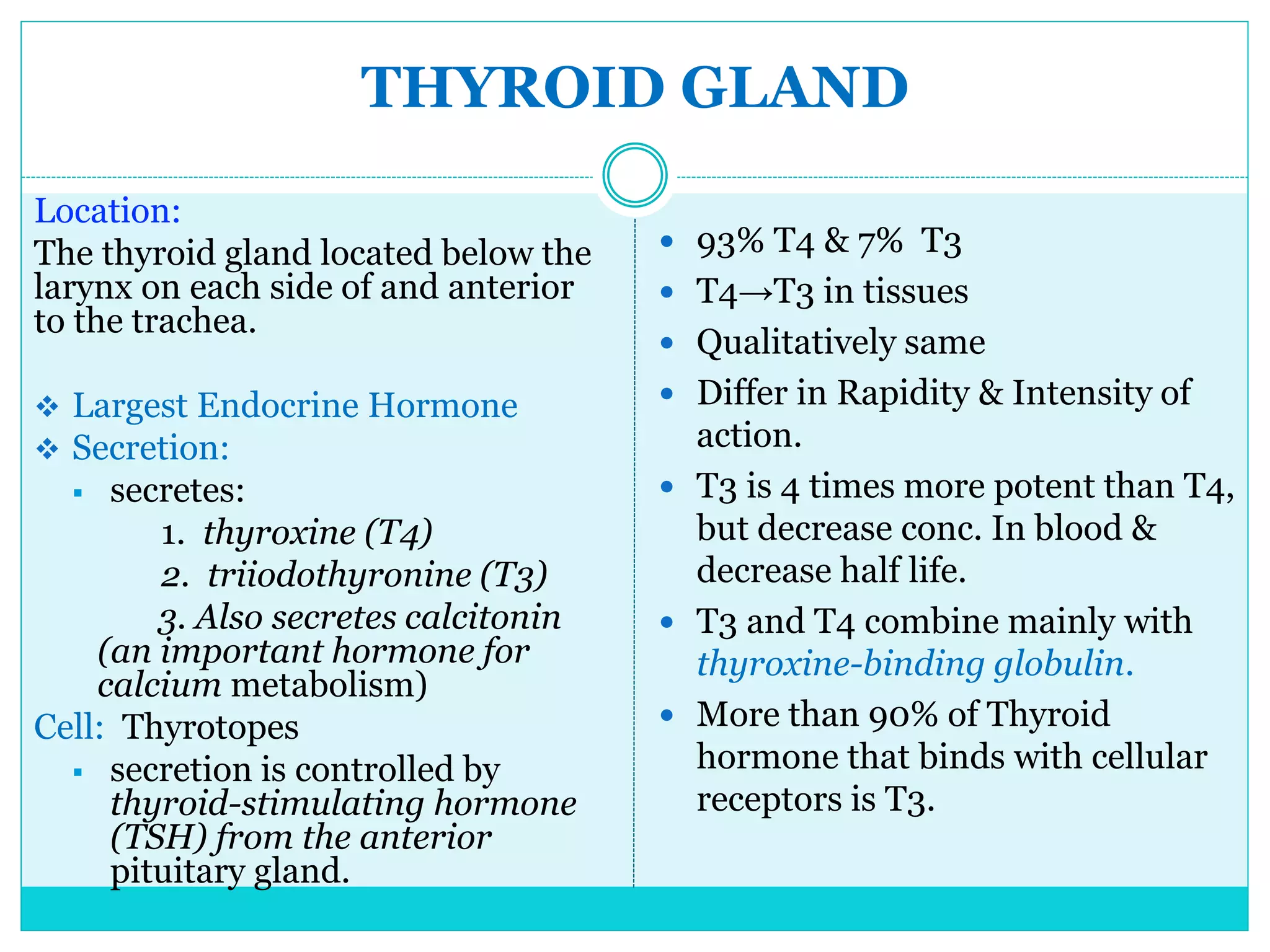 Thyroid hormone (The Guyton and Hall physiology) | PPTX