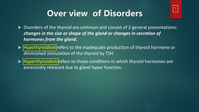 Thyroid hormone disorders | PPTX