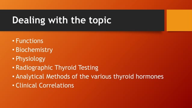 Thyroid hormones: Clinical and Biochemical Insight | PDF