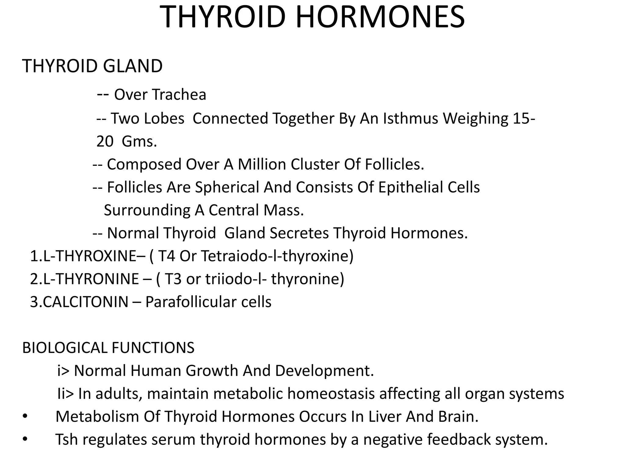 Thyroid hormones | PPTX