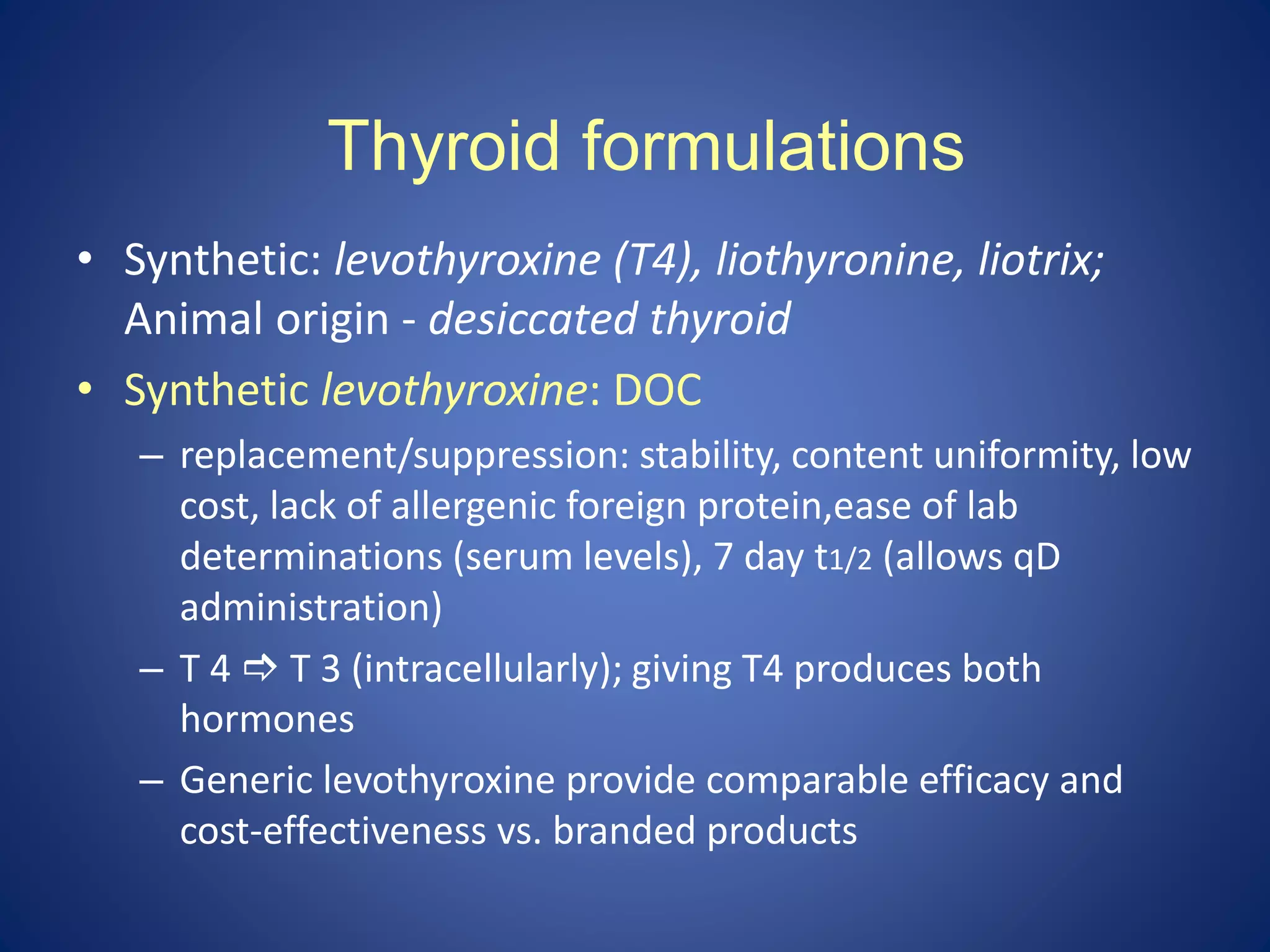 Thyroid hormones.pptx | Thyroid Disorders | Endocrine and Metabolic ...