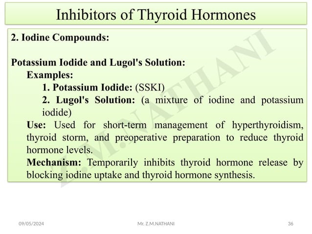 Thyroid Hormones Analogues and Their Inhibitors.pptx | Thyroid Disorders | Endocrine and ...