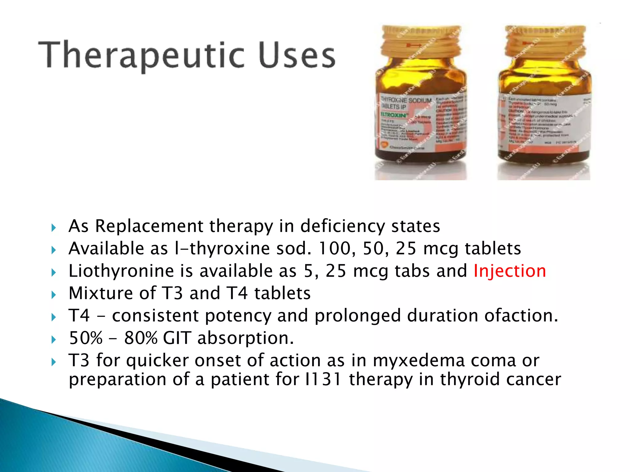 Thyroid hormones and thyroid inhibitors drdhriti | PPTX